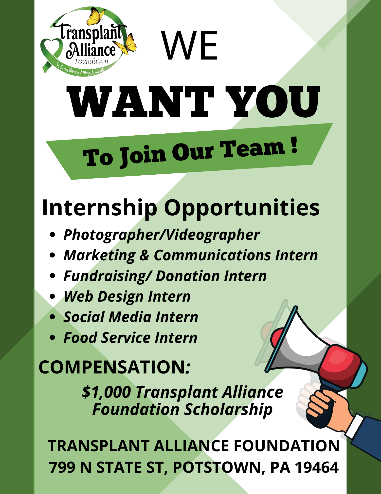 Internship Opportunities - Transplant Alliance Foundation